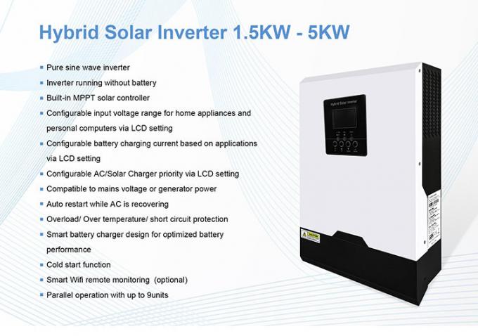 5kw 5000w On Off Grid Solar Hybrid Inverter MPPT Battery for Energy Storage